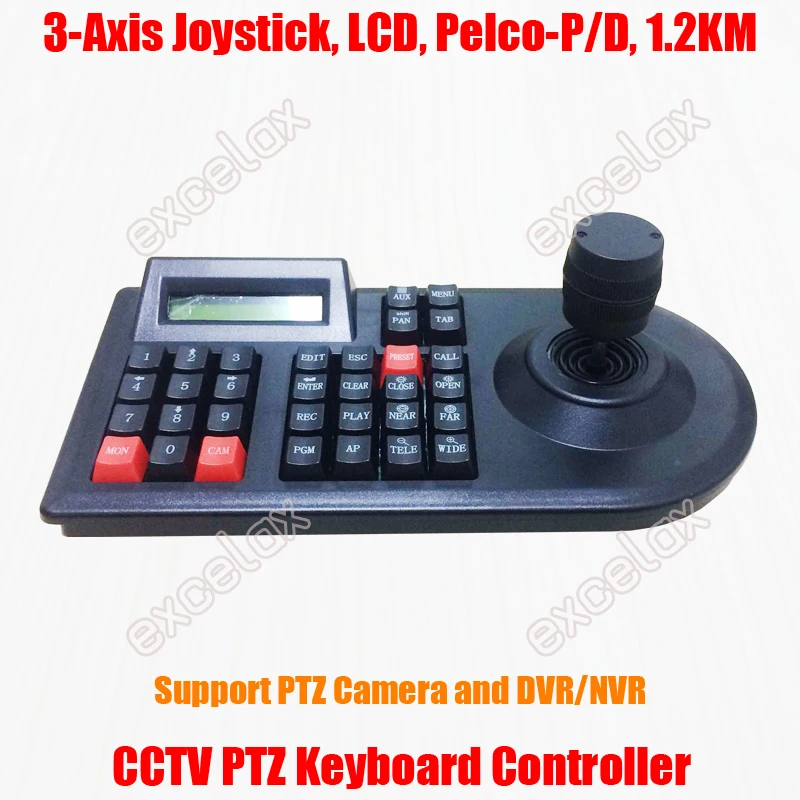 3D Axis Joystick CCTV Keyboard Controller Keypad for Security PTZ Speed Dome Camera Decoder DVR ...