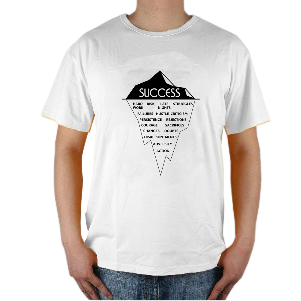Motivational Millionaire Success Iceberg Men T Shirt Short Sleeve ...