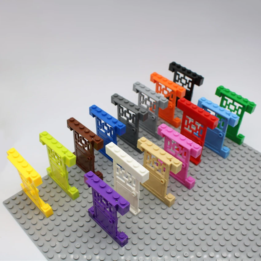 Door And Windows Set House MOC DIY Brick Accessories Parts Grey Green ...