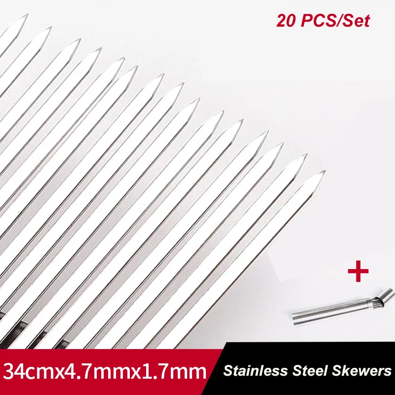 ¡Producto en oferta! pinchos de Metal para barbacoa 304 pinchos de ...