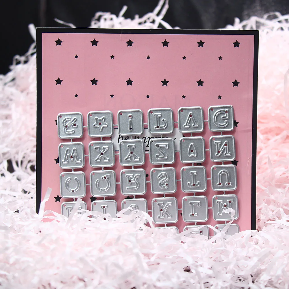 Small Square Letters Metal Cutting Dies for DIY Scrapbooking Album ...