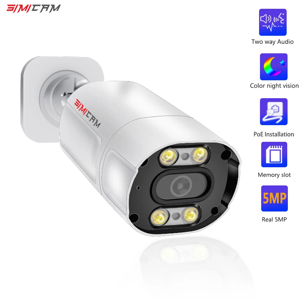 5MP-Smart-Security-PoE-IP-Camera-Waterproof-Color-Night-Vision-SD-Card ...