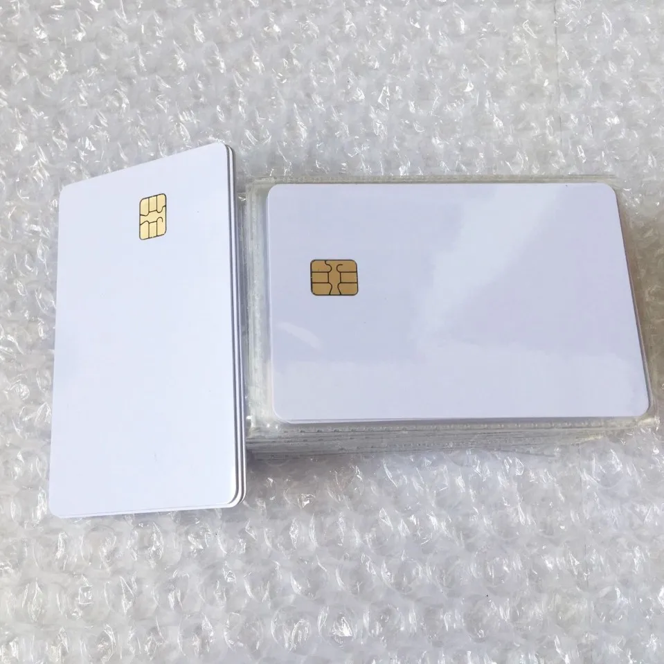 100 Db Üres Pvc Sle-4442 Ic Kártya / Iso7816-3 Sim Contact Card Sle4442 ...