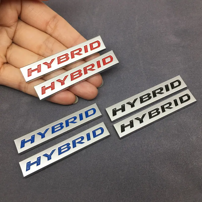 1Pair 3D Metal Hybrid logo Badge Car Sticker Auto Accessories Fender ...