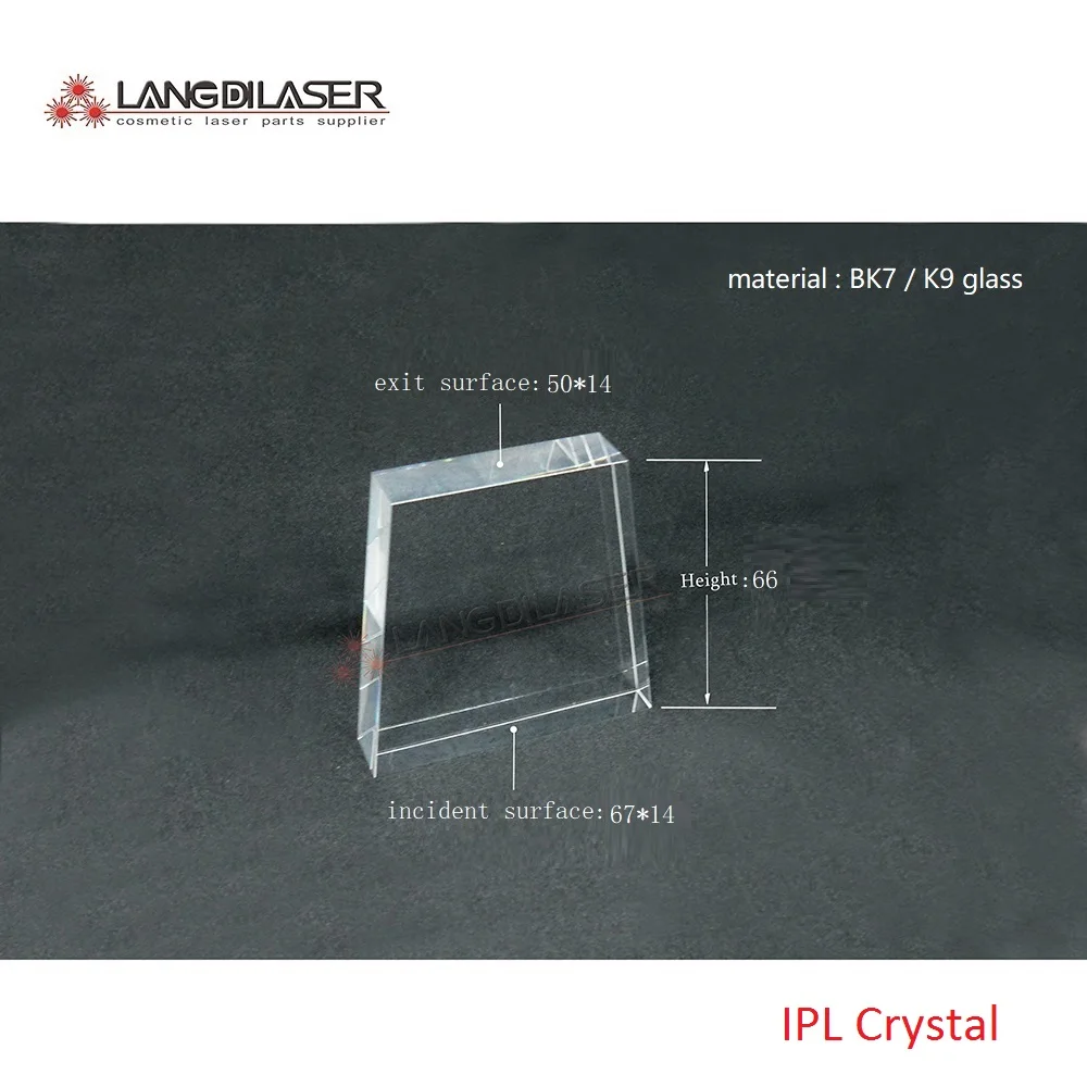 light guide crystal : 67*14+50*14 , height : 66mm , IPL windows , IPL ...