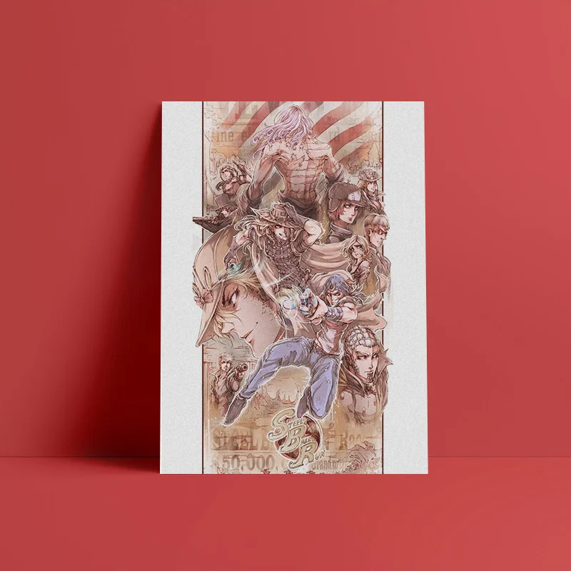 JOJO's Part 7 Steel Ball Run SBR Anime Wall Art Canvas Decoration ...