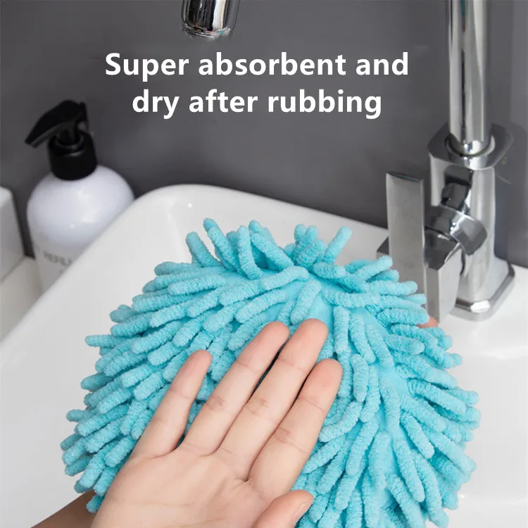 Wipe Hands Towel Thickened Chenille Quick-dry Absorbent Washrag Ball ...