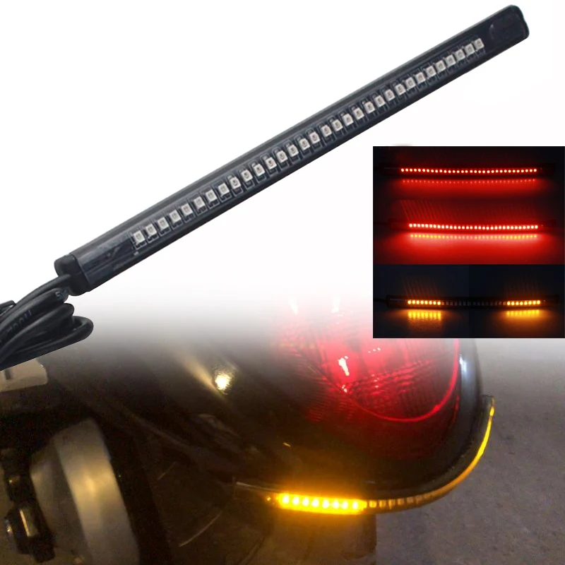 12V Bendable LED Strip Tail Light Turn Signals Brake Indicator For ...