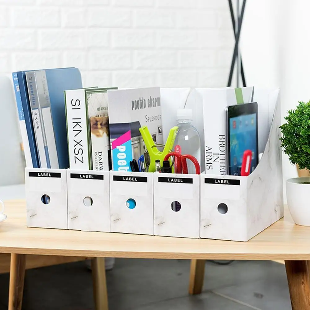 5PCS/Set Magazine School Storage Box Pencil Office Rack File Holder ...