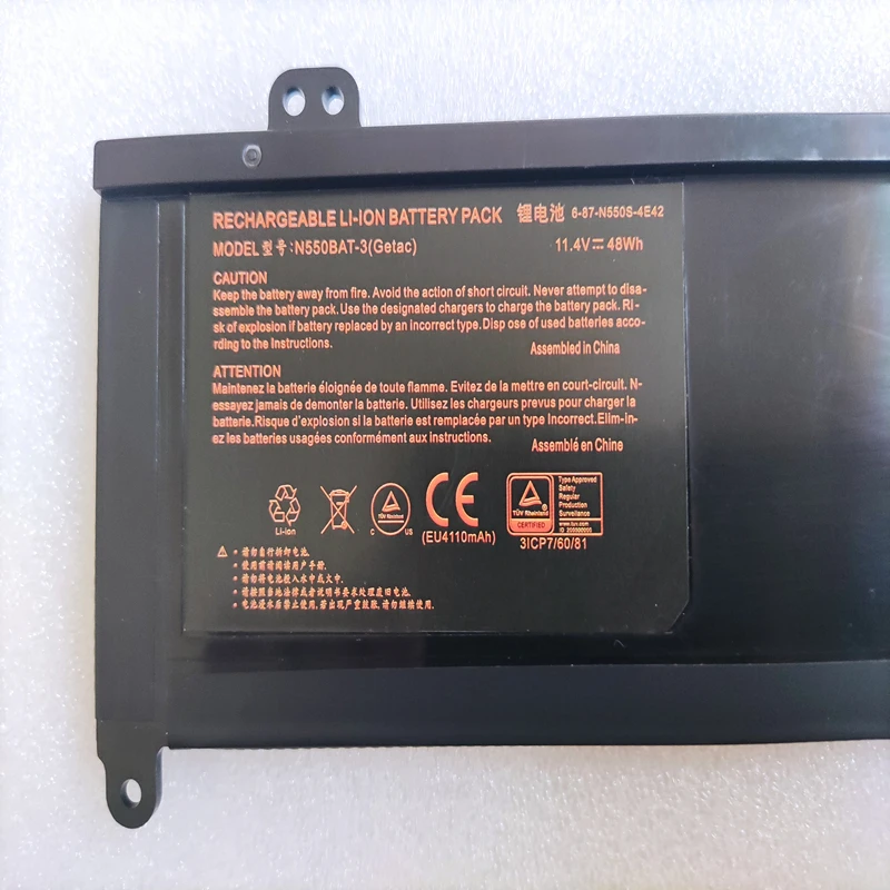 Original N550BAT-3 6-87-N550S-4E42 4E43 Laptop Battery For Clevo N550RC ...
