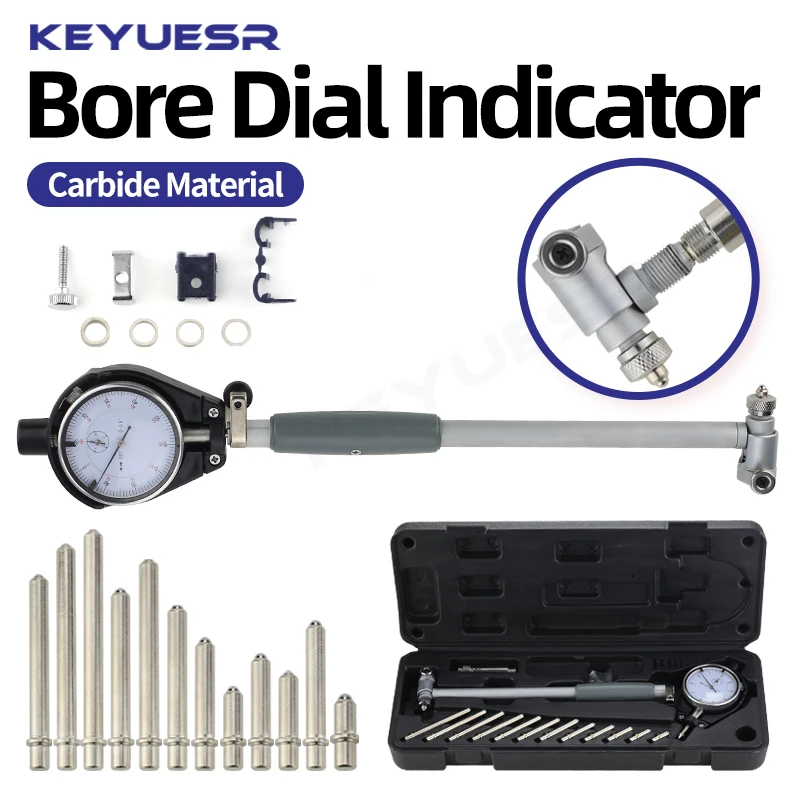 Bore Dial Indicator Stainless Steel Measuring Rod Inner Diameter Dial ...