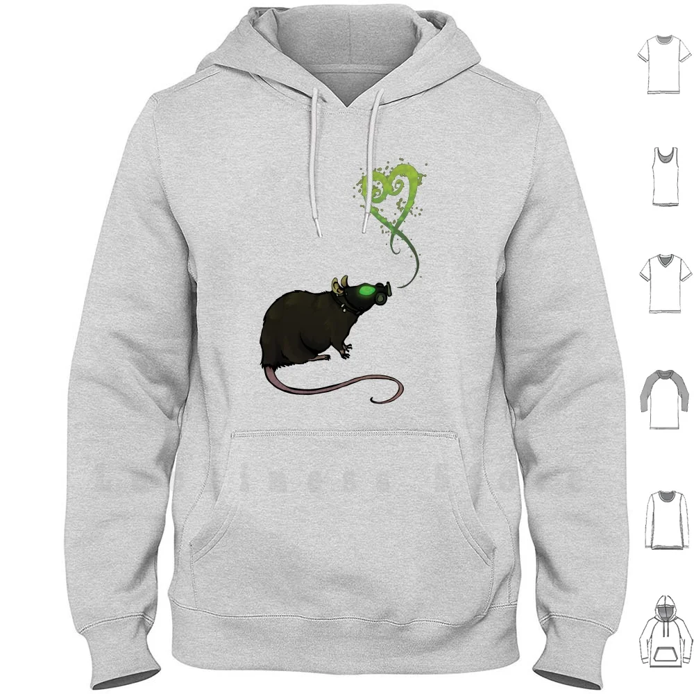 Sudadera con capucha para rata radioactiva, manga larga, máscara de Gas ...