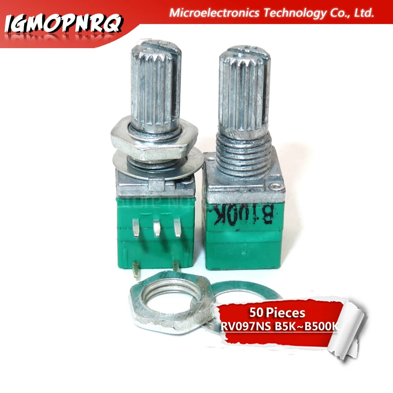 50pcs RV097NS B5K B10K B20K B50K B100K B500K 5PIN single linked ...