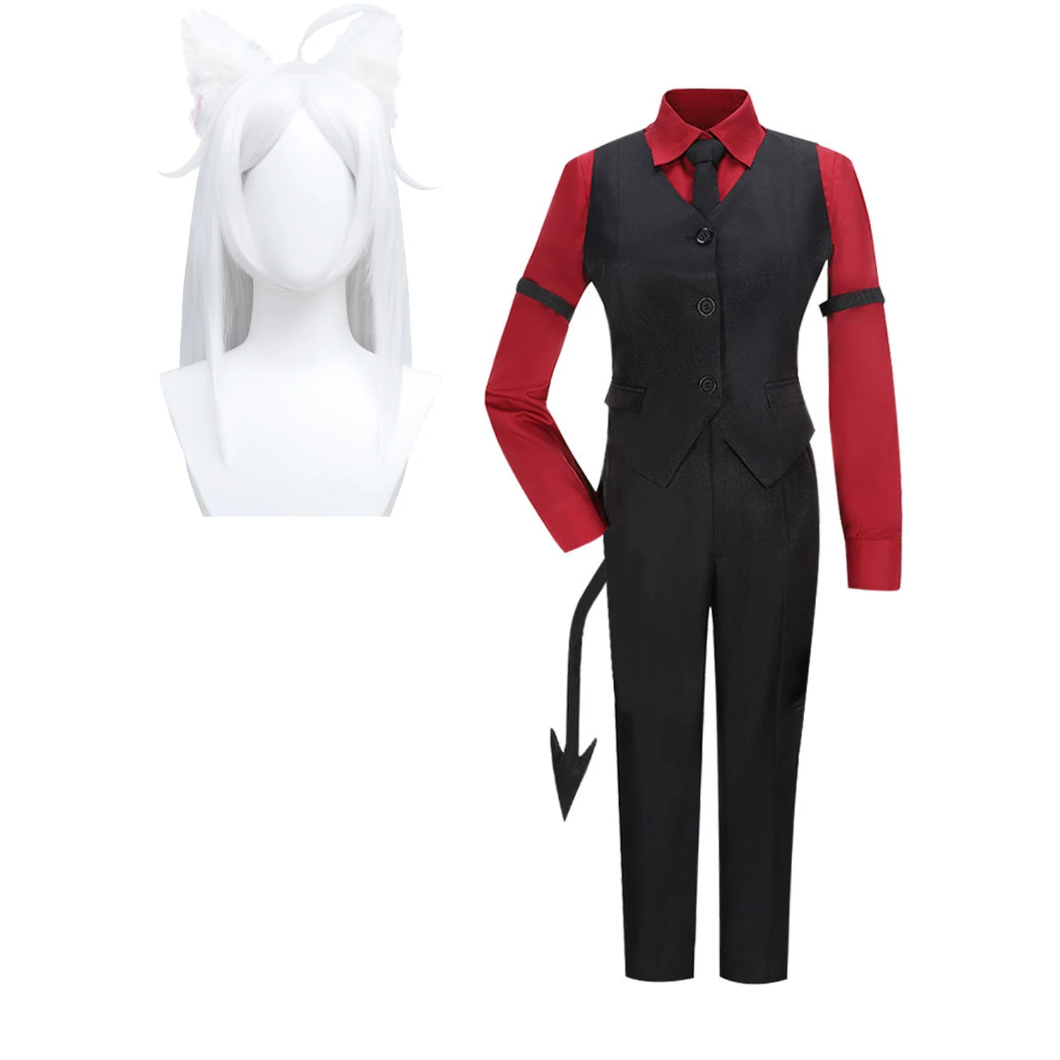 Game-Helltaker-Cerberus-Cosplay-Costume-Adult-Outfits-Burgundy-Red ...