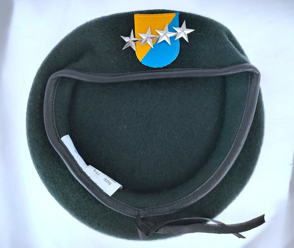 US Army 8th Special Forces Group Wool Blackish Green Beret OFFICER 4 ...