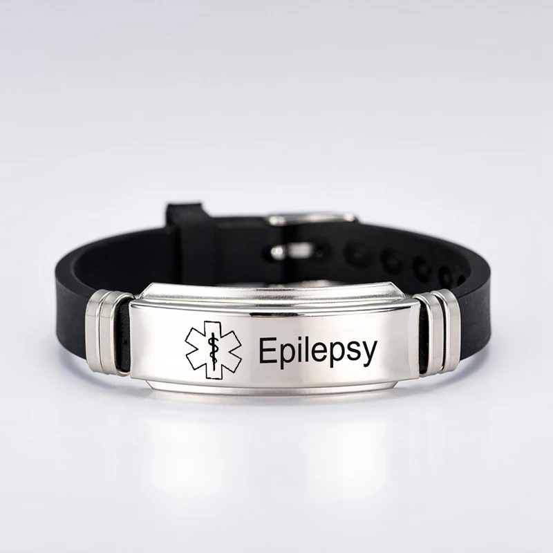Epilepsy Medical Alert Bracelet | Stainless Steel Bracelet Men - Trendy ...