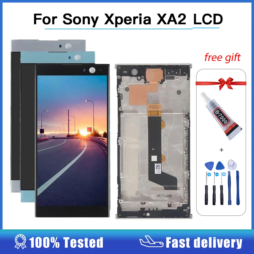 LCD Display For Sony Xperia XA2 LCD H3113 H3123 H3133 H4113 H4133 Touch ...