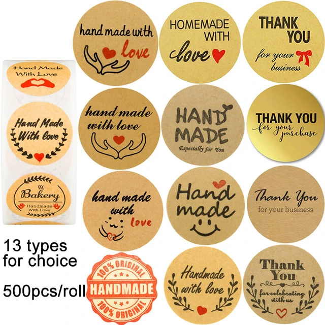 Handmade With Love Stickers