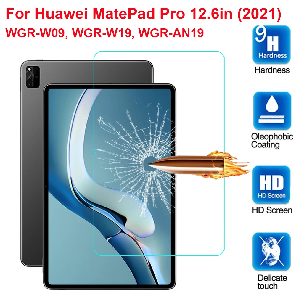 Tempered Glass For Huawei Matepad Pro 12.6 2021 Tablet Screen Protector ...