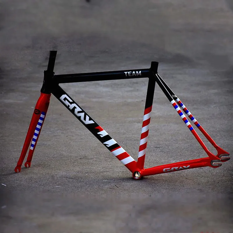 GRAY-700c-Aluminum-Fixed-Gear-Bike-Frame-and-Fork-Fixie-Single-Speed ...