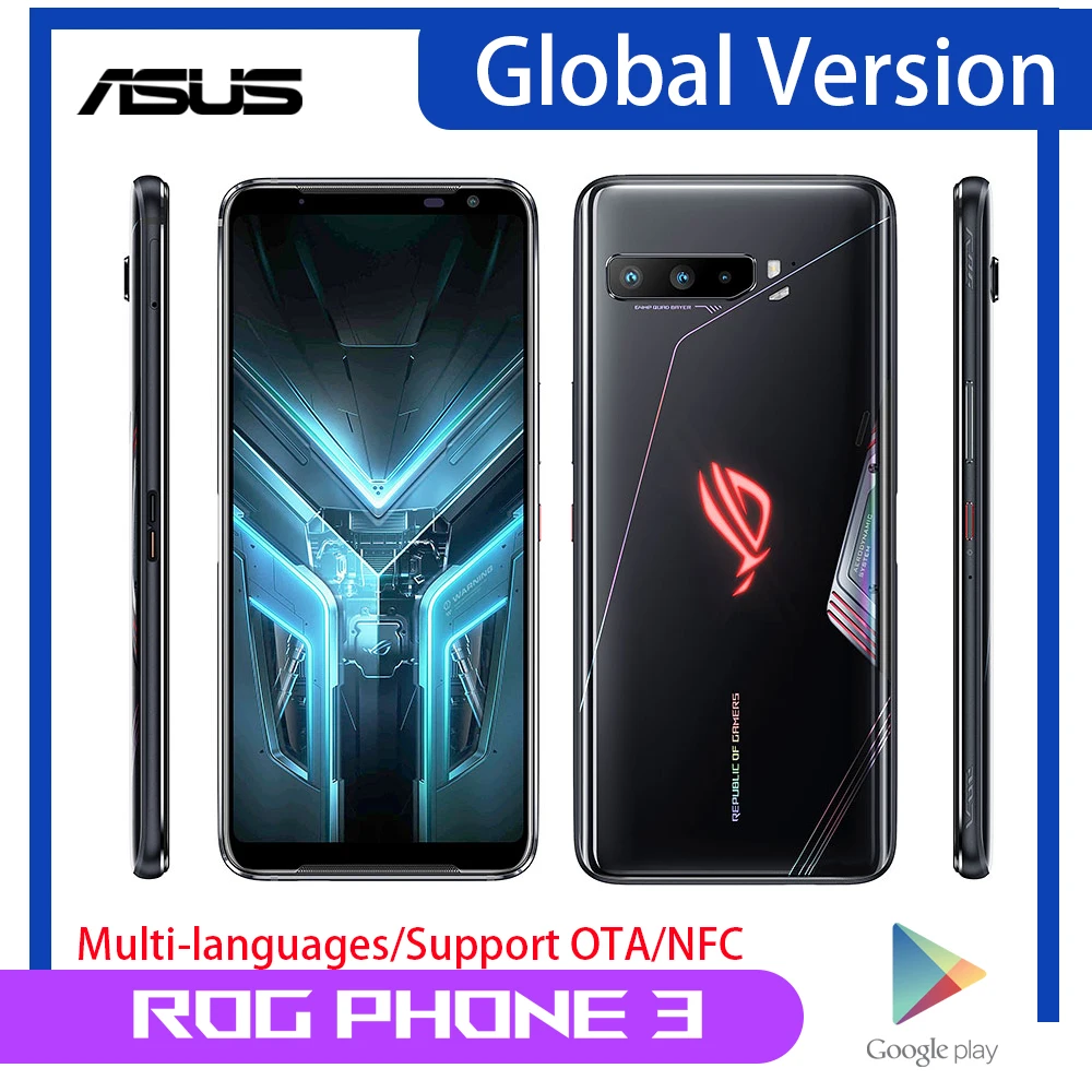 Asus ROG Phone 3 5G 게임용 스마트 폰 글로벌 버전 512GB 12GB Snapdragon 865 + 6.59 ...