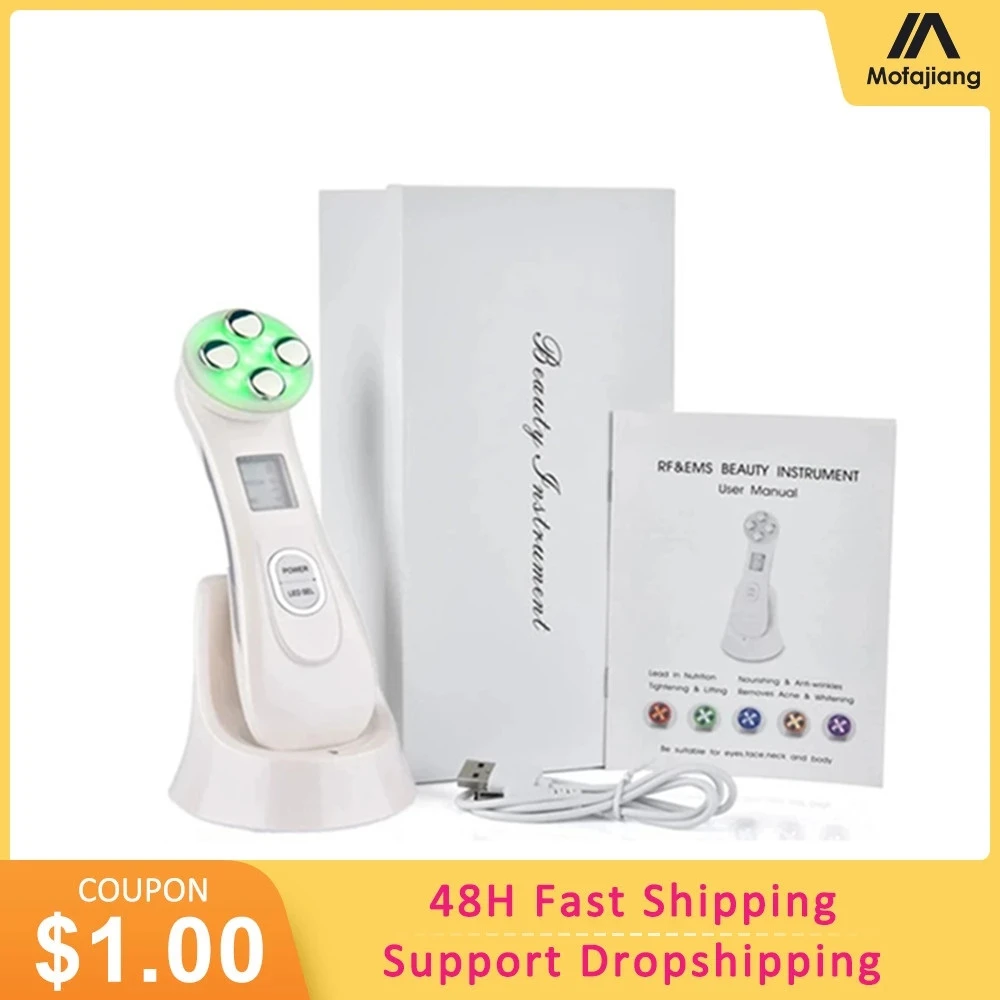 5 In 1 Led Skin Tightening Device Facial Skin Rejuvenate Face Lift Rf