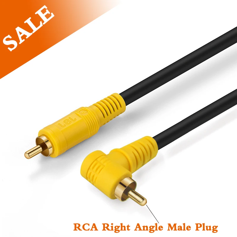 1Pcs-Right-Angle-RCA-Digital-Audio-Male-Plug-Cable-90-Degrees-RCA-TV ...