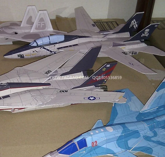 1:70 US F14 Tomcat Fighter Aircraft DIY Paper Model Papercraft Origami ...