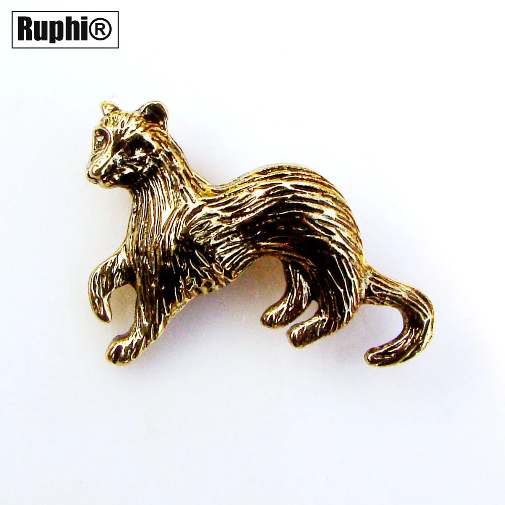 Metal Skunks Pin Brooch Cute Ferret Vivid Animal Weasel Charm Badge Pin ...
