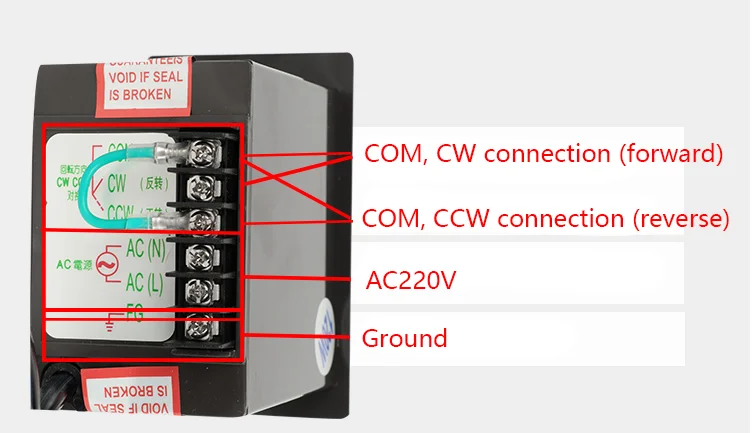 AC220V 250W 6IK250RGU-CF AC Редуктор двигателя, высокий крутящий момент, Реверсивный ...