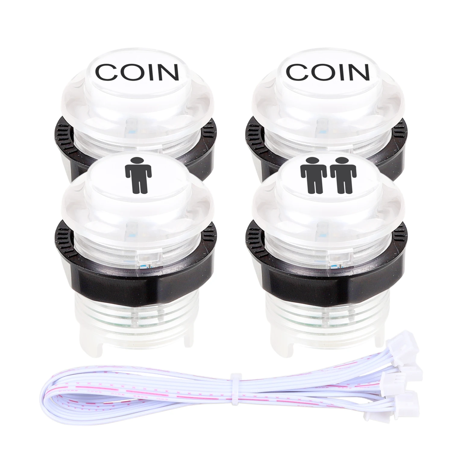 EG-STARTS-Arcade-Buttons-5V-LED-Illuminated-Push-Button-1P-2P-Player ...