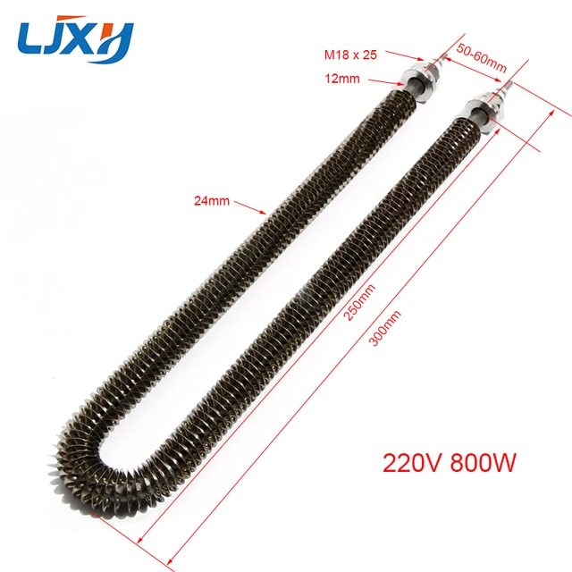 LJXH Finned Tubular Heater U Type Air Heating Element 201SS 304SS 0.8KW ...