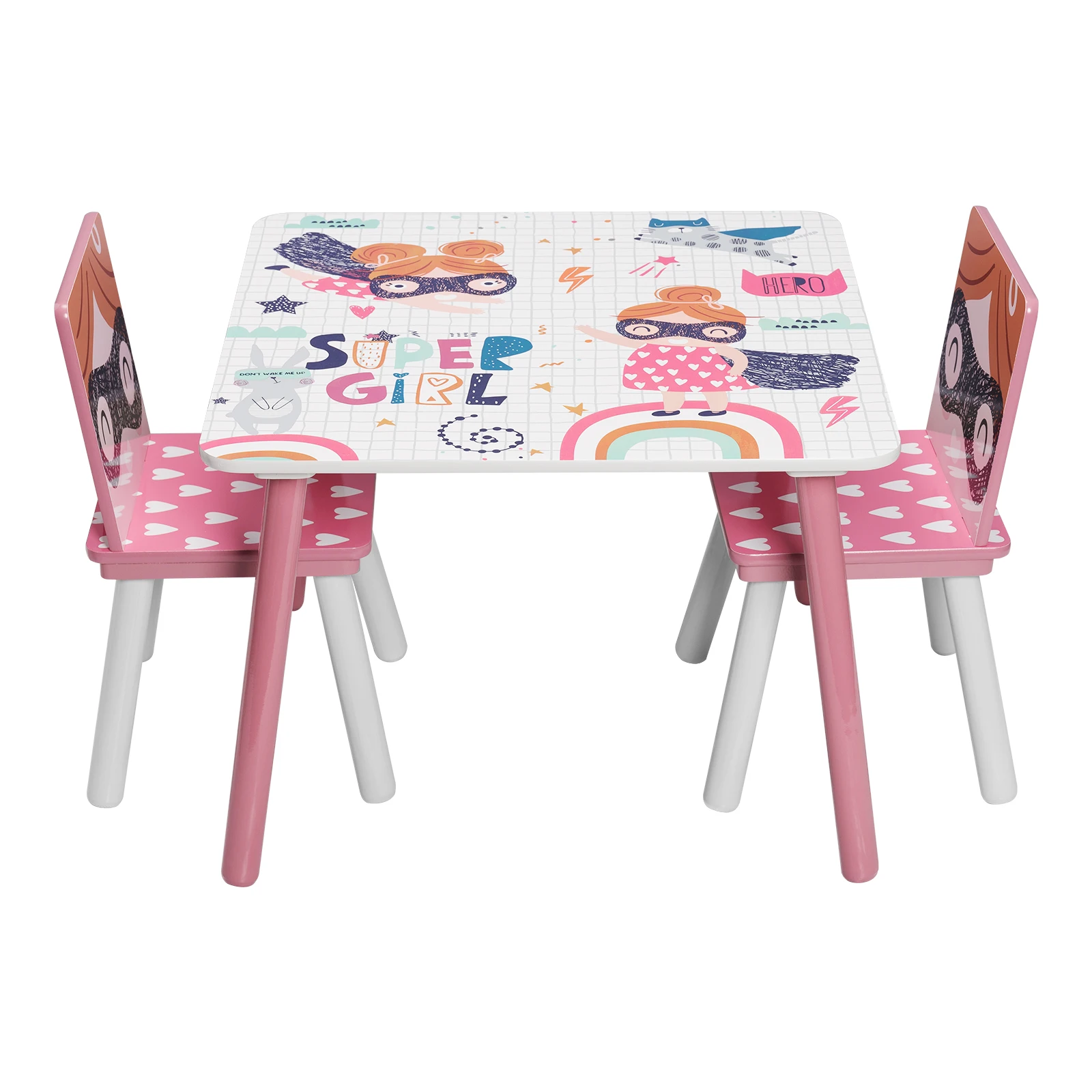 1-Children-s-Table-2-Children-s-Chairs-Children-s-Furniture-Set-Cute ...