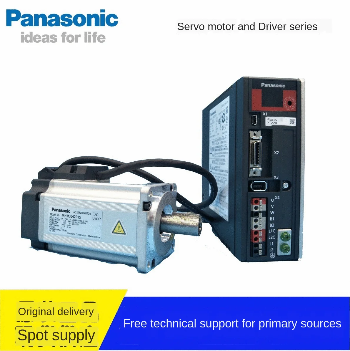 Original Supply Panasonic Servo Motor Mbdjt2210mhmj042p1s 400w Servo ...