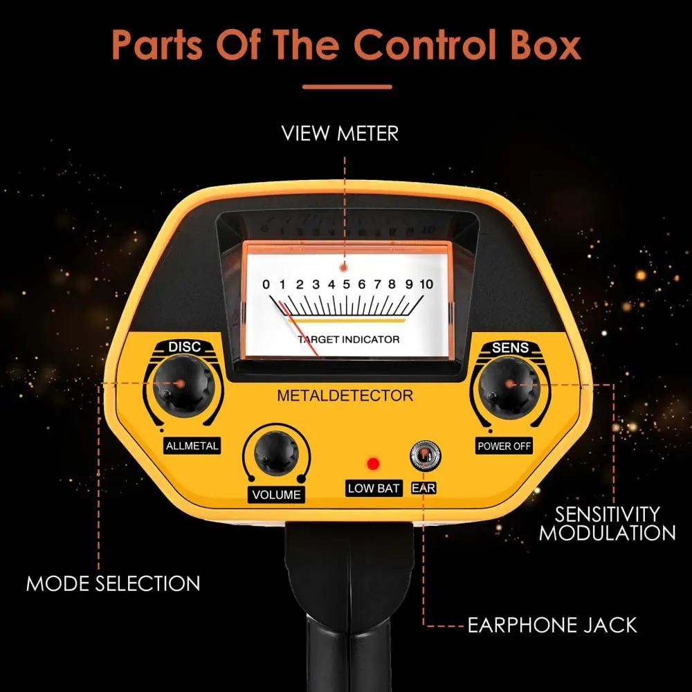 Lightweight Metal Detector MD-5090 with 20cm Waterproof Search Coil ...