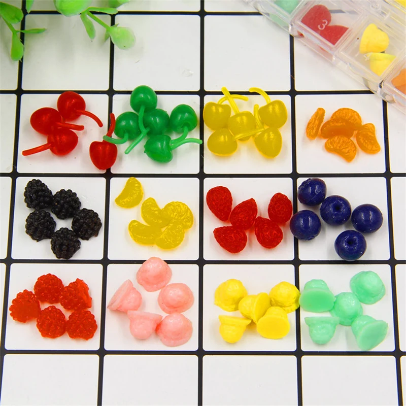 20pcs Cute Miniature Fruit Toys Artificial simulation Cherry For ...