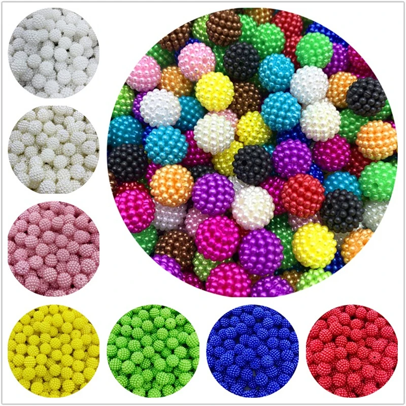 10mm 12mm 50/20pcs Colorful Bayberry Beads Round Loose Spacer Beads Fit ...