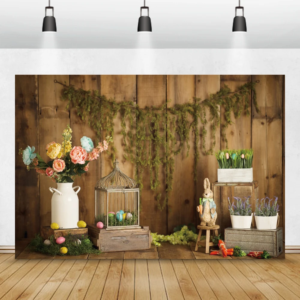 Easter-Background-Photography-Rabbits-Egg-Flower-Old-Wood-Wall-Baby ...