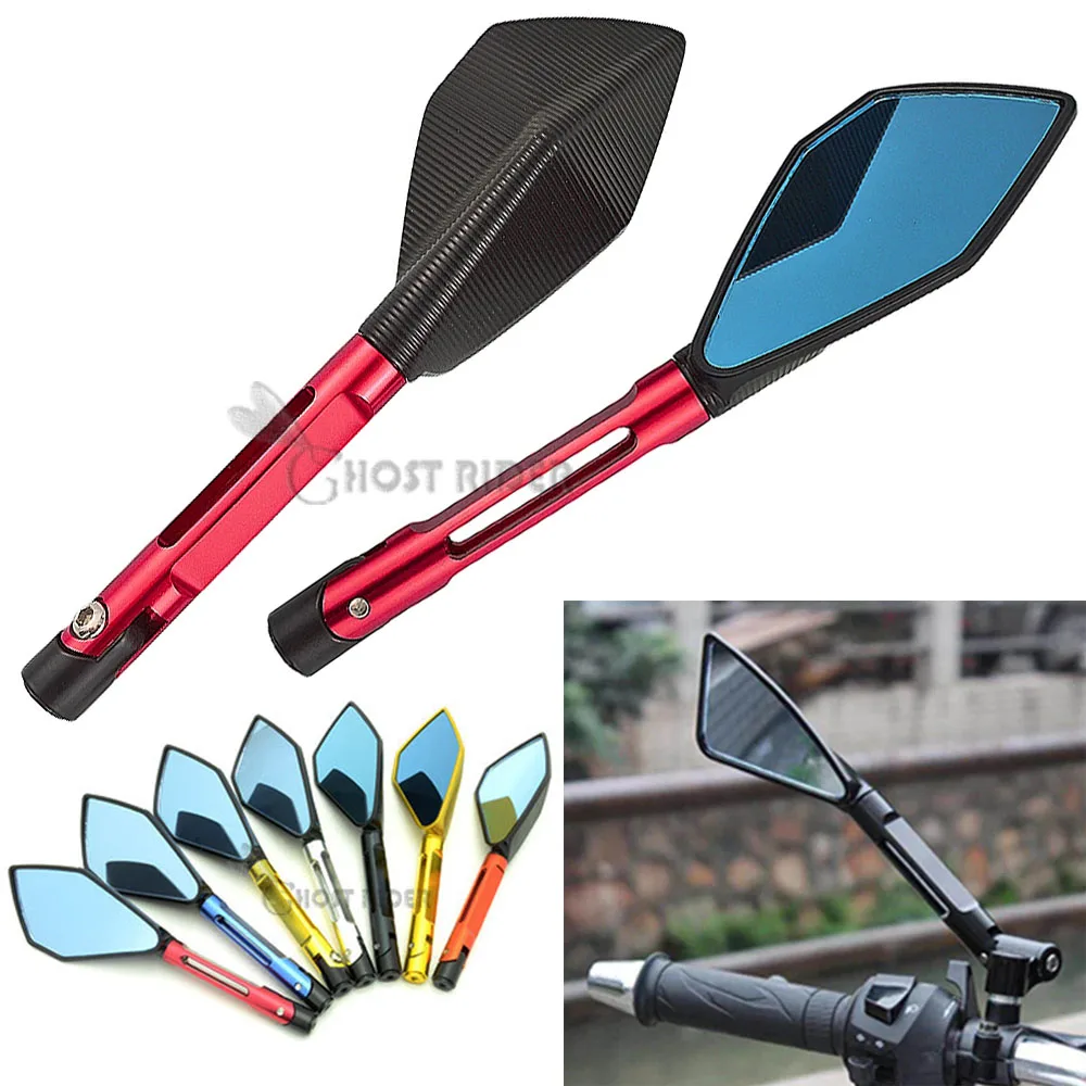 Espejos-retrovisores-de-aluminio-para-manillar-de-motocicleta-espejo ...