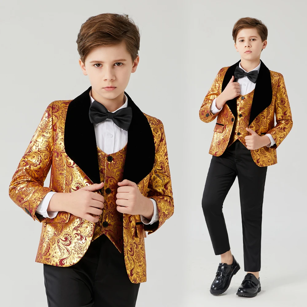 Children-s-wine-red-gold-suit-Boy-s-Suits-3-Pieces-Beach-Wedding ...