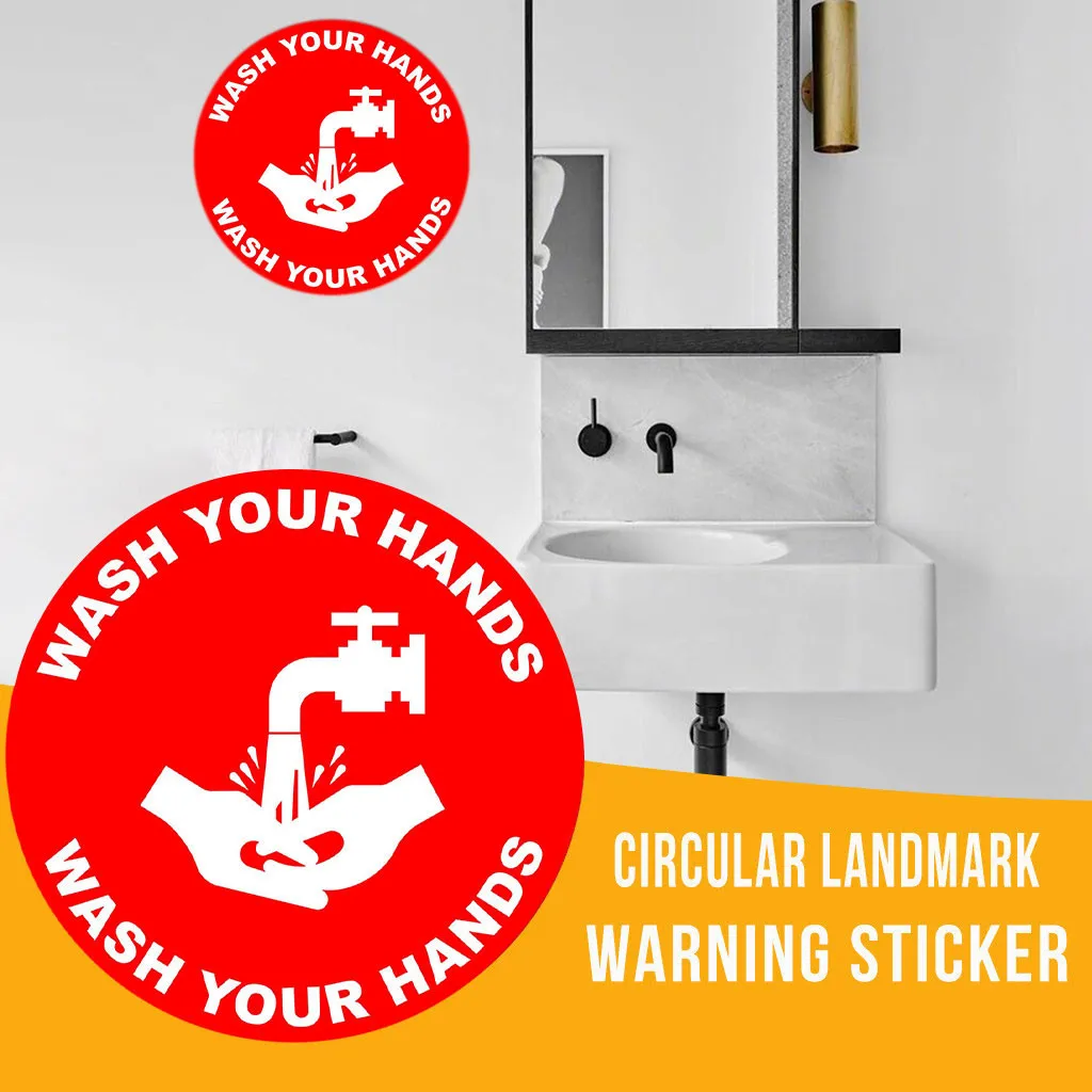 Stand Here Floor Sign Decal Sticker Keep 6ft in Between Distance Marker ...