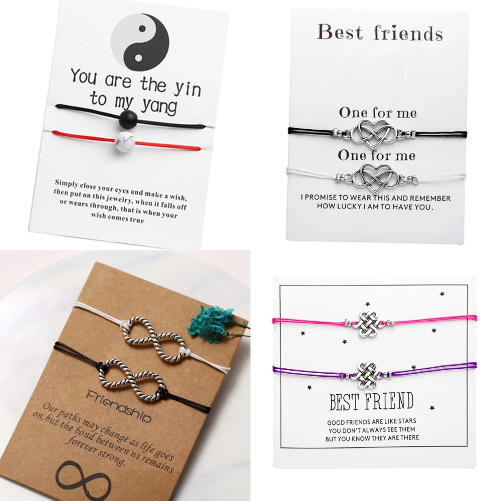 17km Fashion Infinite Stone Couples Bracelets Set & Message Card For ...