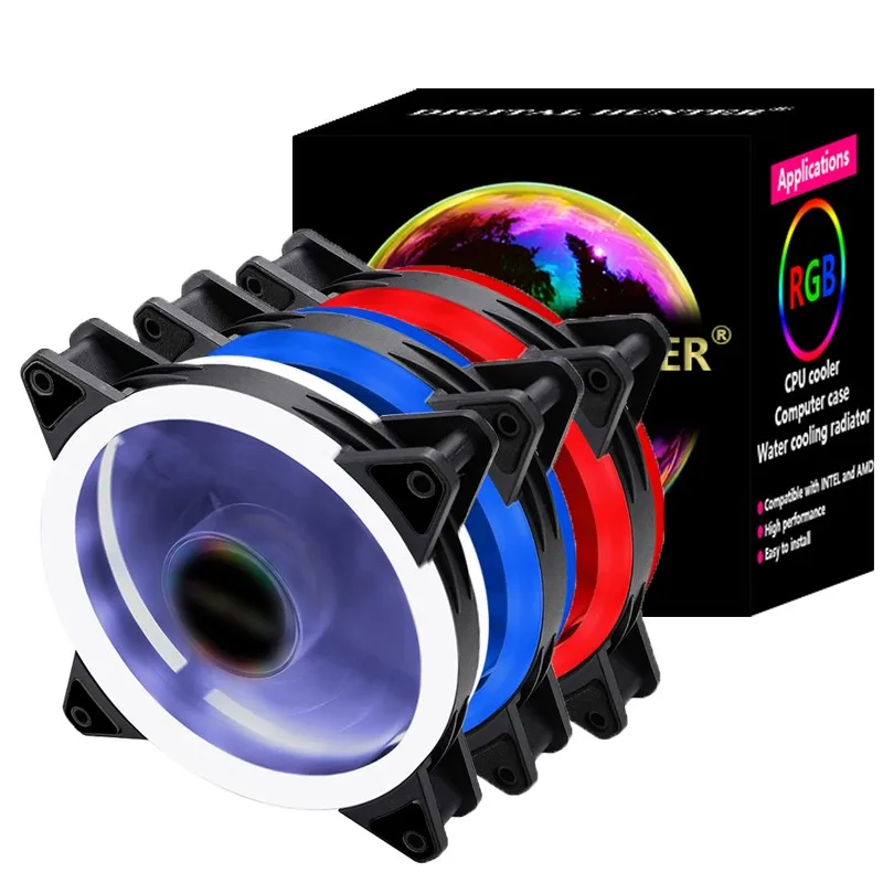 120mm-PC-Computer-Case-Fans-Ultra-Silent-LED-cooling-fan-12VDC-3P-IDE ...