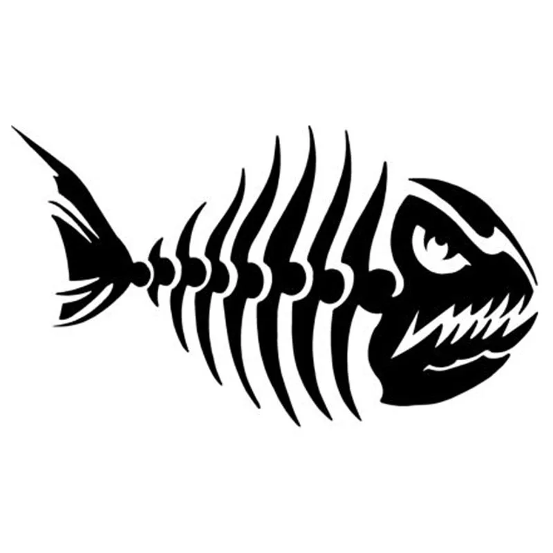 Car-Sticker-Fish-Skeleton-Decals-Funny-Cartoon-Car-Body-Decoration ...