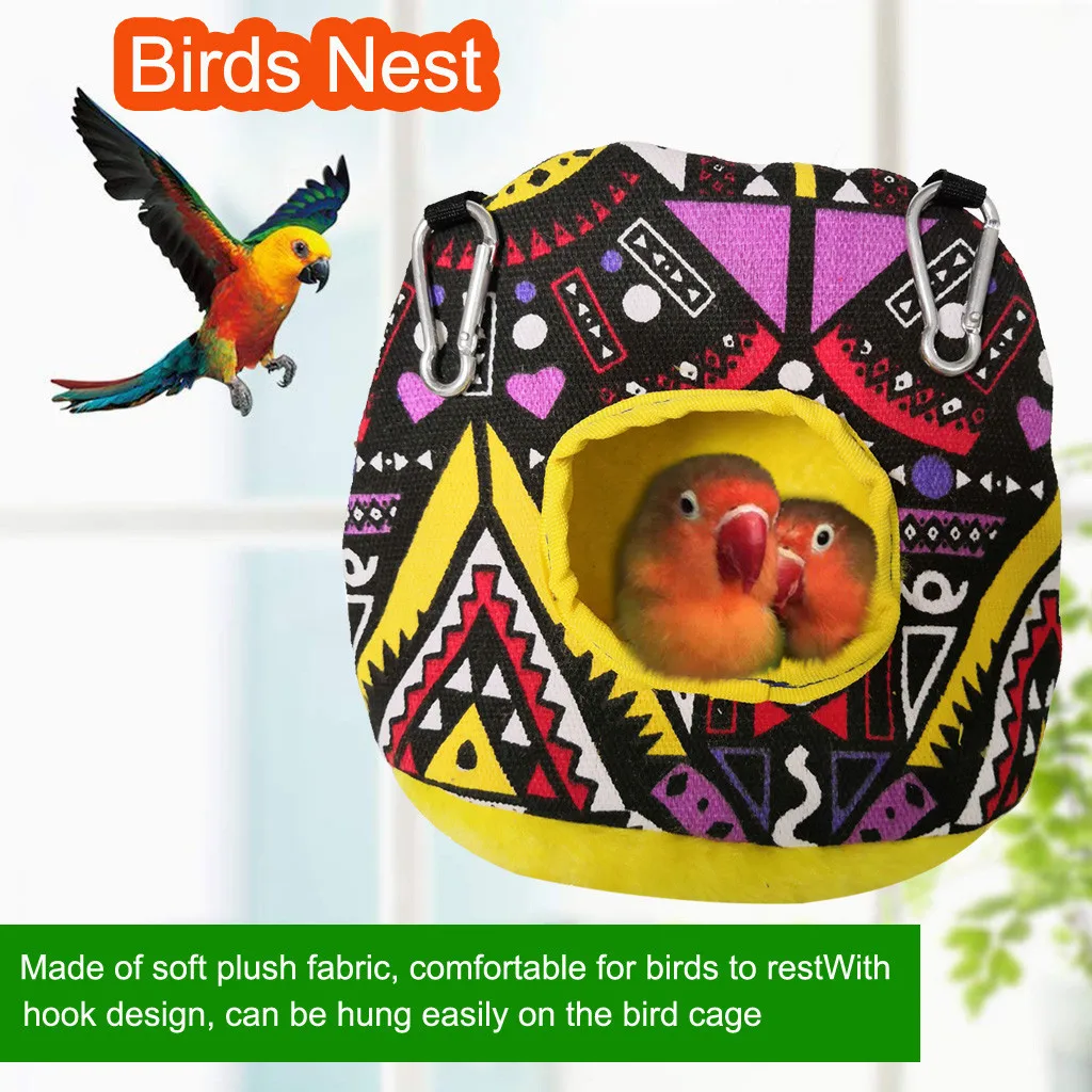 Pet Bird Parrot Nest House Bed Habitat Cave Hanging Tent Parakeet ...