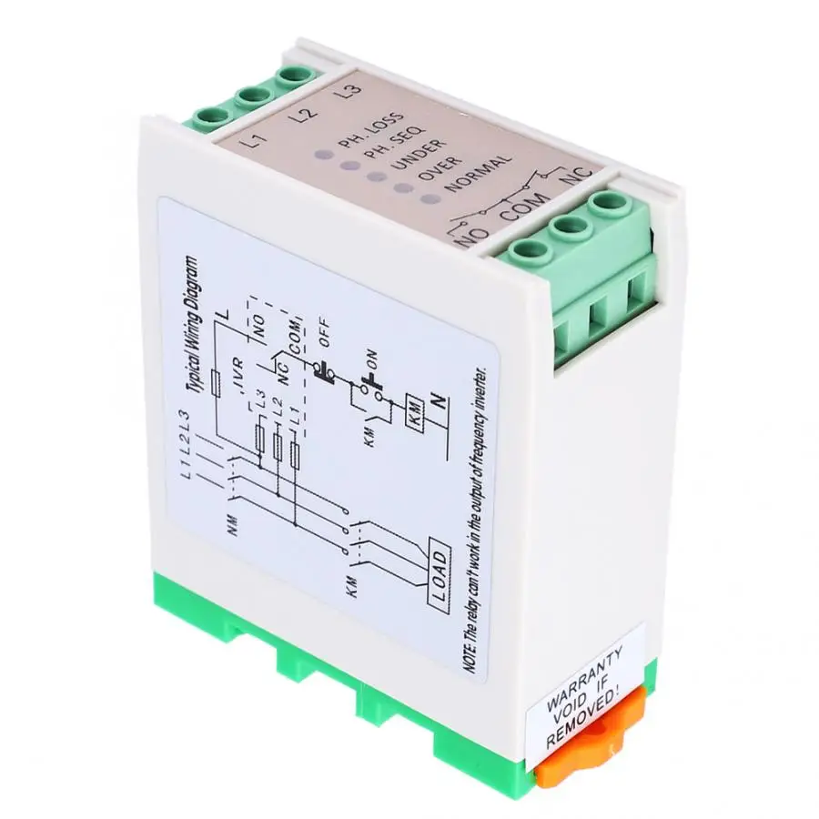 380VAC Overvoltage Undervoltage Phase Sequence Protector Three-Phase ...