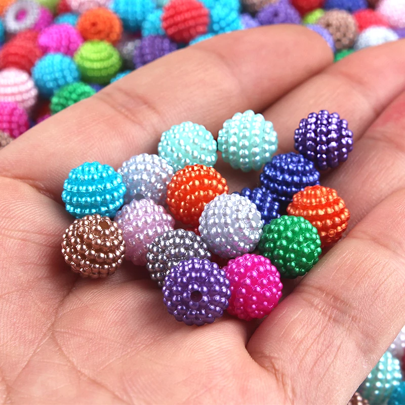 10mm-20mm Mixed Bayberry Beads Acrylic Beads Round Loose Europe Beads ...