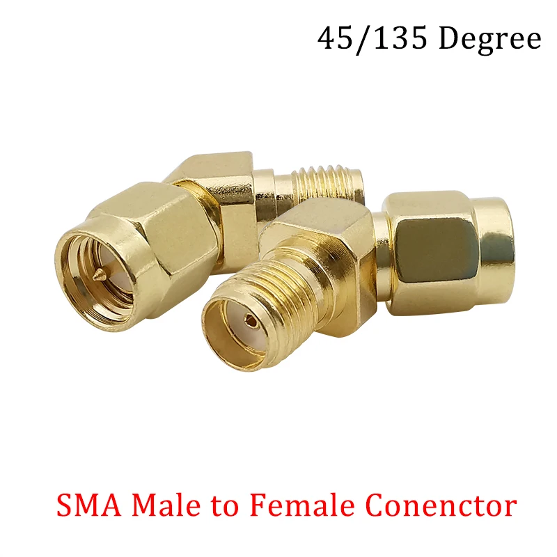 1Pcs Gold Plated 45/135 Degree Bevel Angle SMA RF Connector SMA Male to ...