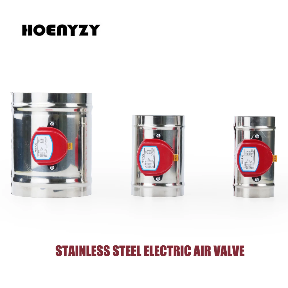 220v 24v 12v Stainless Steel 201 Damper Electric Air Valve Motorized ...