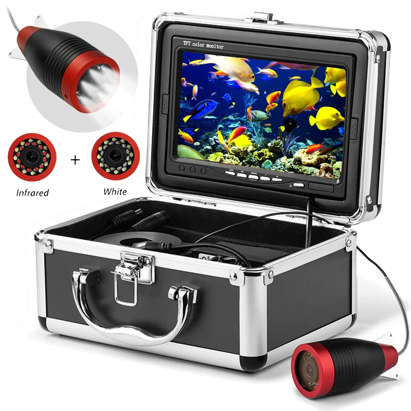 Fishing Camera Fixed on Rod Underwater Video Fish Finder Monitor 30M ...